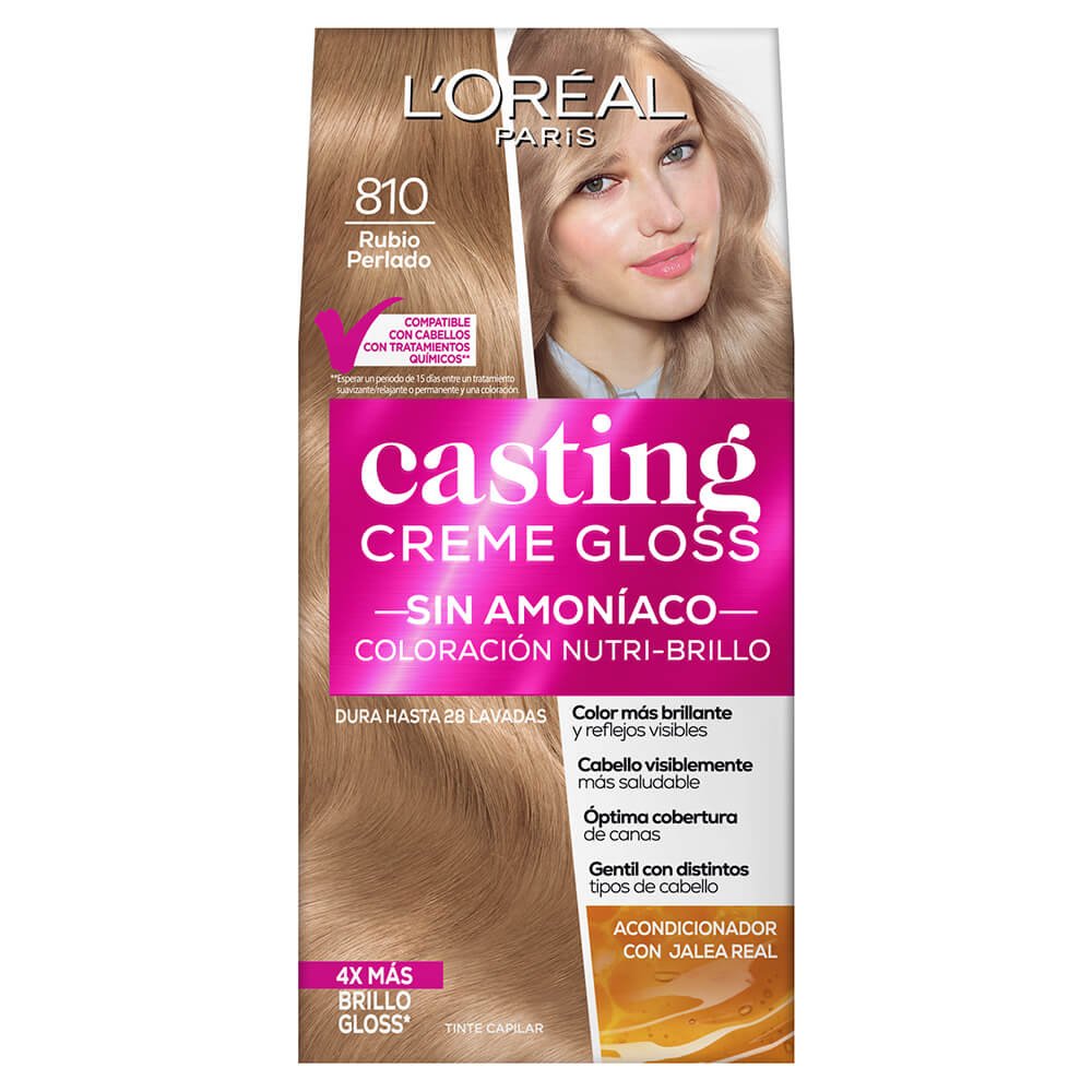 Tintura para el pelo sin amoniaco Casting Creme Gloss Color 810 Rubio ...