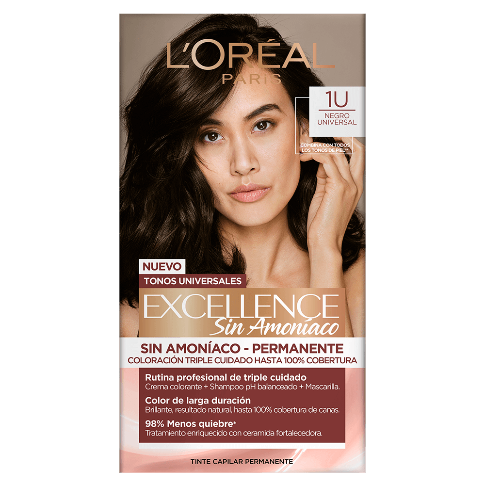 EXCELLENCE Tintura Tintura Excellence Sin Amoníaco 1U Negro Universal ...