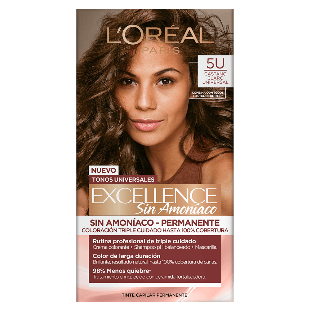 EXCELLENCE Tintura Tintura Excellence Sin Amoníaco 5U Castaño Claro Universal | L'Oréal Paris