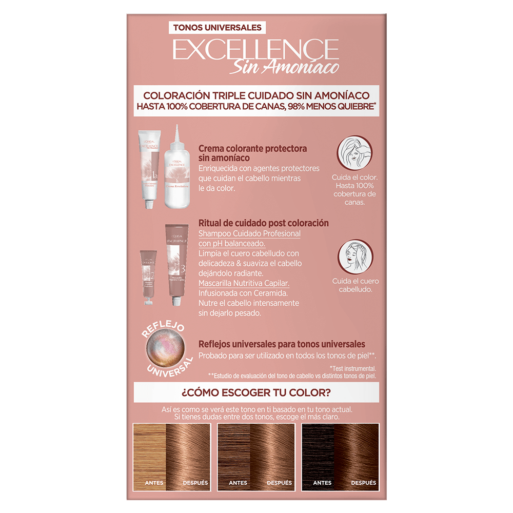 EXCELLENCE Tintura Tintura Excellence Sin Amoníaco 6U Chocolate Puro Universal | L'Oréal Paris