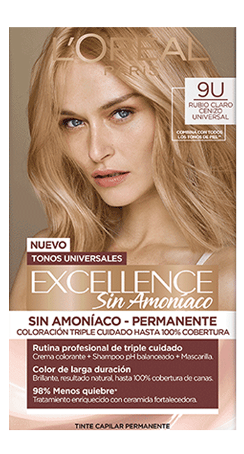 EXCELLENCE Tintura Tintura Excellence Sin Amoníaco 9U Rubio Claro ...