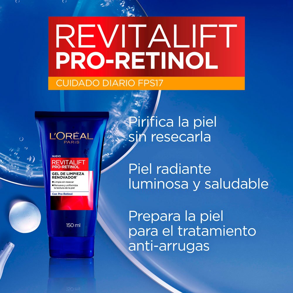 Gel de Limpieza Renovador con Pro-Retinol Revitalift| L'Oréal Paris