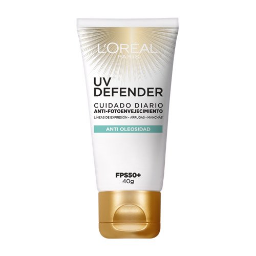 UV Defender Cuidado Solar Facial Antibrillo | L'Oréal Paris